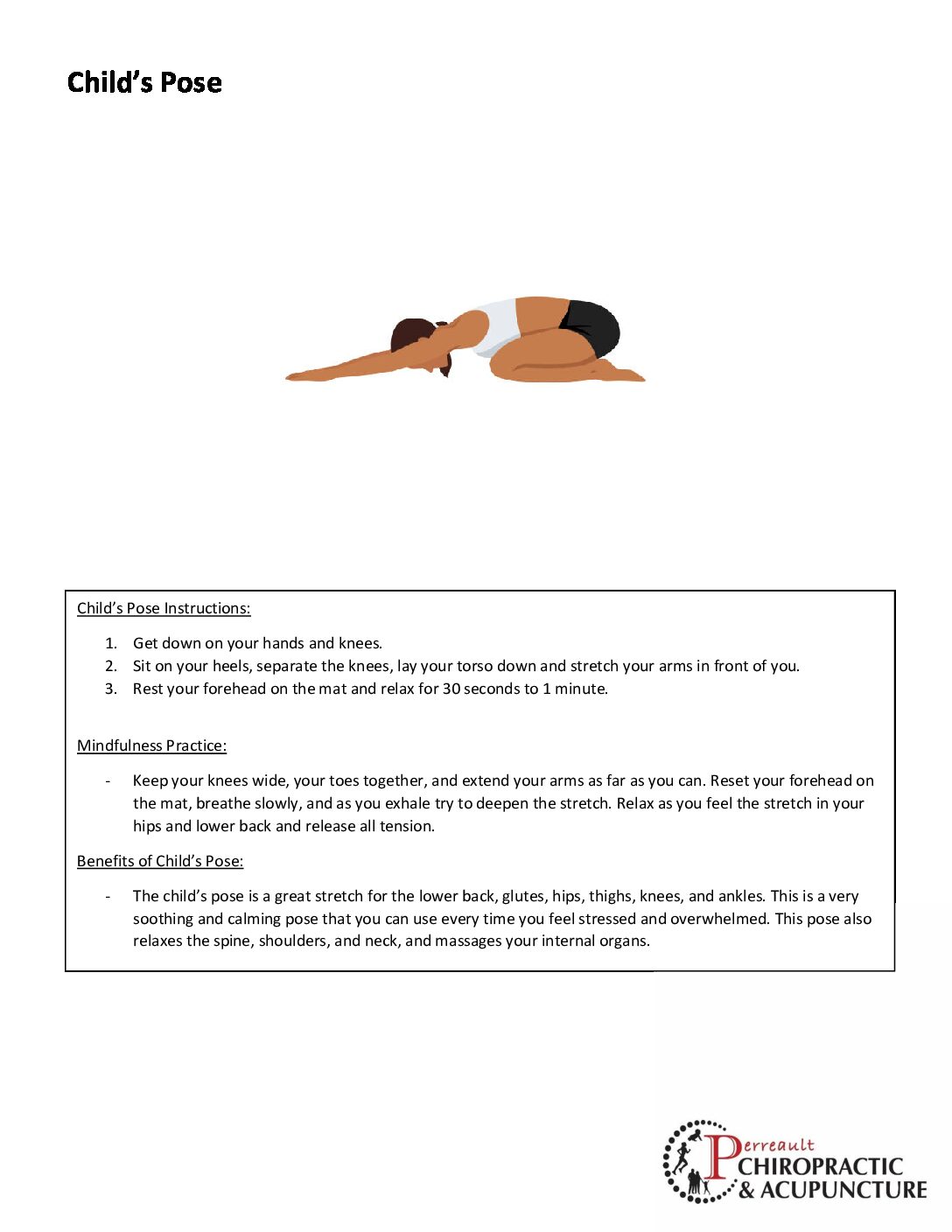 Child’s Pose Instructions | Perreault Chiropractic and Acupuncture